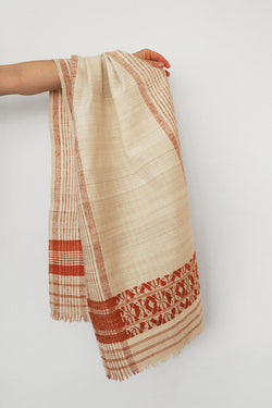 Assamese Heritage Textile Gamosa I | 100% Handspun & Handwoven Eri Silk ...